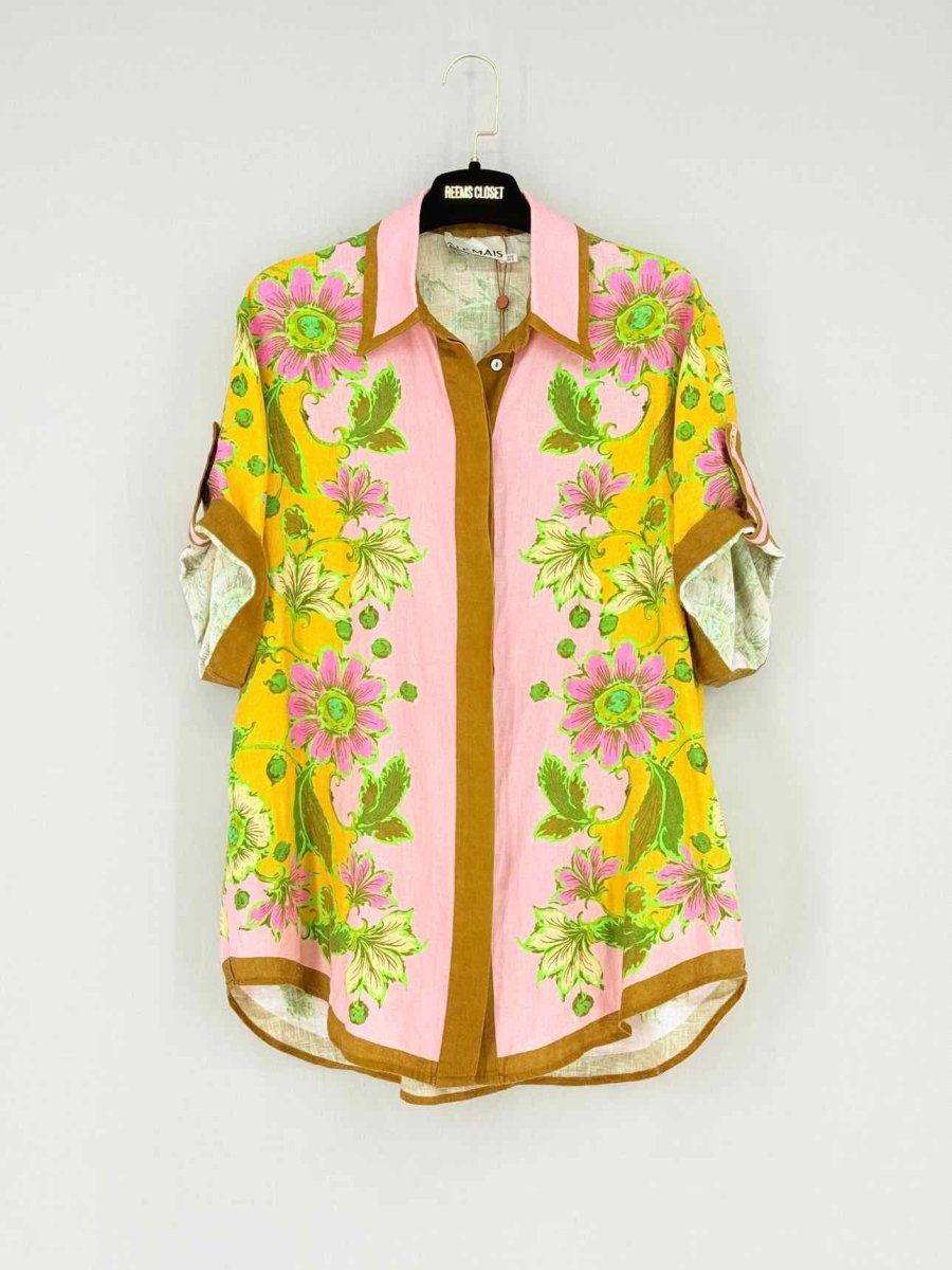 ALEMAIS Winnie Pink Multicolor Floral Size US 2 Shirt - Reems Closet