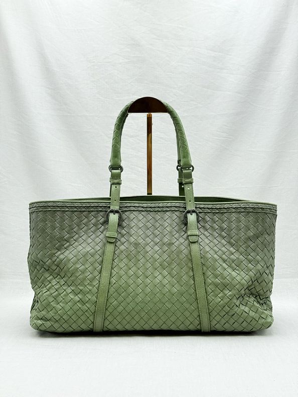 BOTTEGA VENETA Green Intrecciato Tote Bag - Reems Closet
